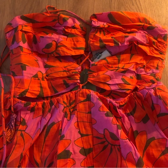 FARM Rio | Dresses | Nwt 75 Farm Rio Copacabana Ruched Cutout Halter ...